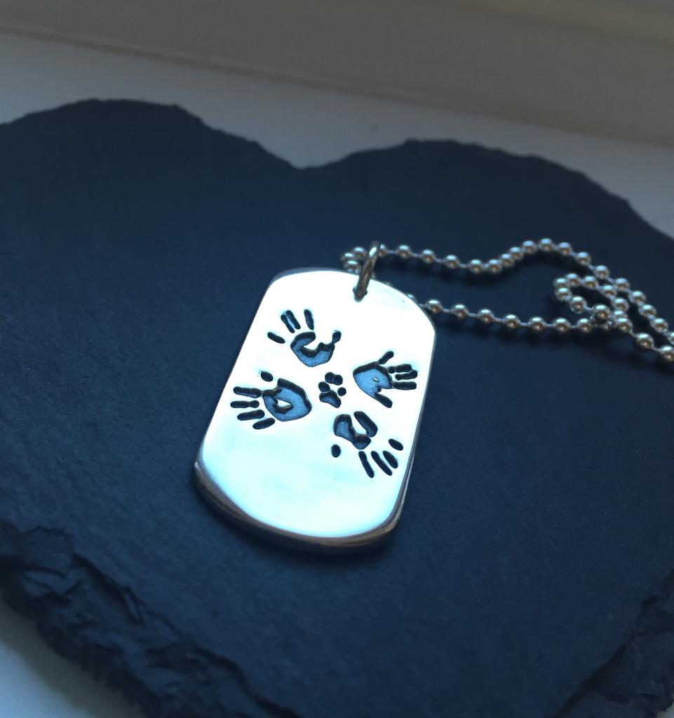 Hand & Footprint Dogtags – Silver and Special